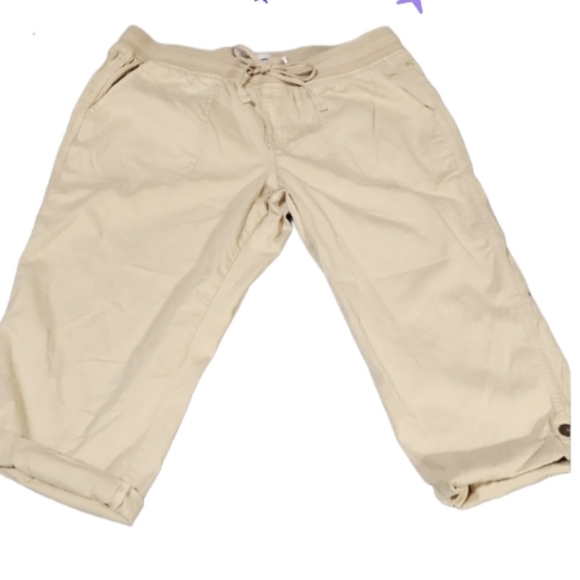 Sonoma | Pants & Jumpsuits | Sonoma Cuffed Tan Capris 4 Elastic Waist ...